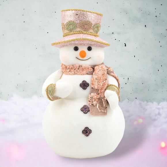 SANTA'S SWEET SHOPPE COLLECTION 15" Snowman with Peach Hat – Dunn Deals ...
