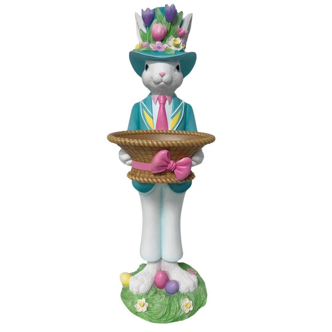 32" RESIN BUNNY BUTLER WITH BASKET – Dunn Deals Home Decor Boutique ...