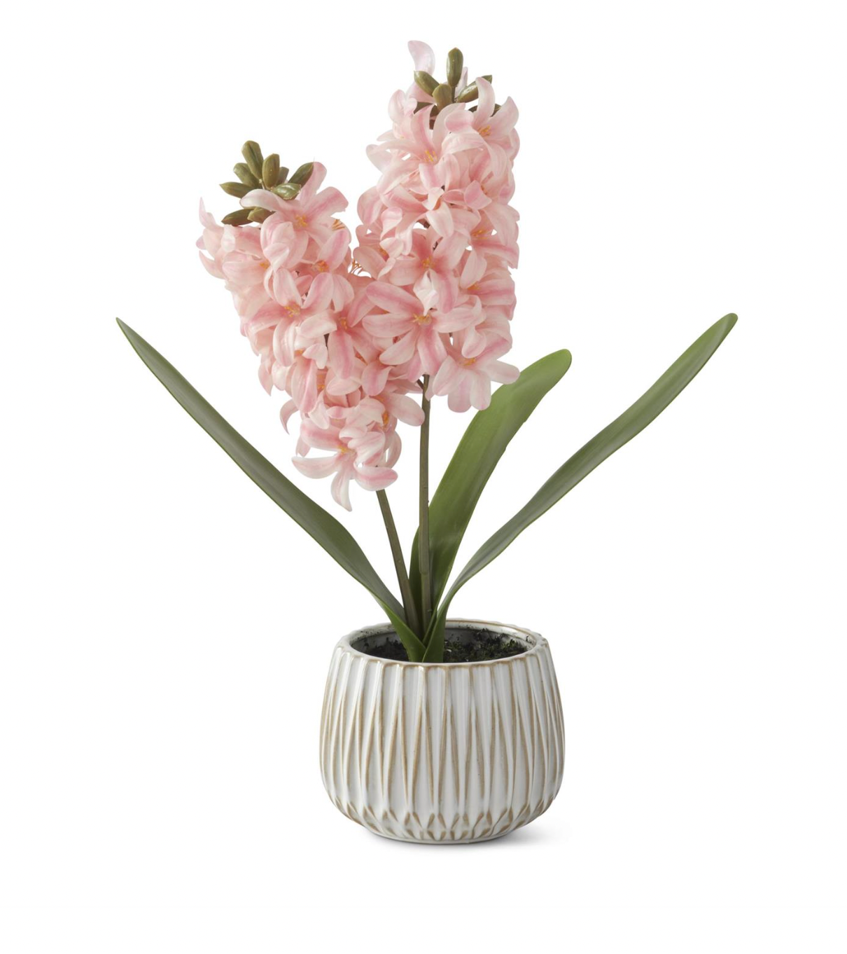 16" Pink Real Touch Hyacinth in White Ceramic Pot w/Faux Dirt – Dunn ...